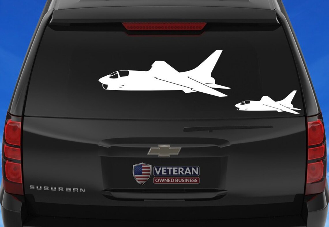 F-8 Crusader [angle 1] F8 Decal, F-8 Sticker, F8 Sticker, F8U Crusader ...