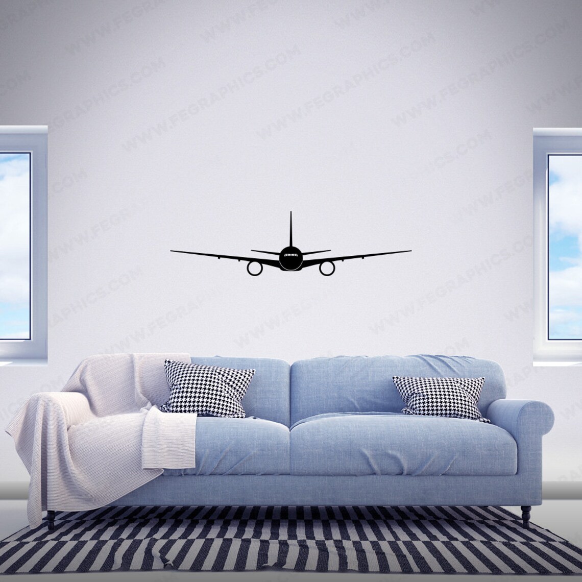 Boeing 777-300ER front 777-300 Decal 777 Sticker Boeing - Etsy Australia