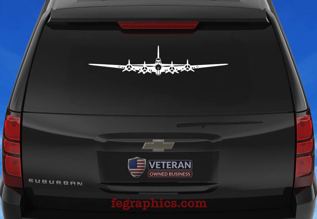 B-17 Flying Fortress - Front - B-17 Decal / B17 Decal / B-17 Flying ...
