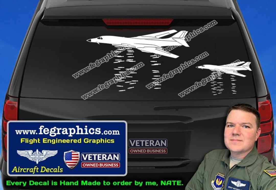 B-1B Lancer [bombing Run] B1B, Rockwell B-1 Bomber, B-one, Bone, Vinyl ...