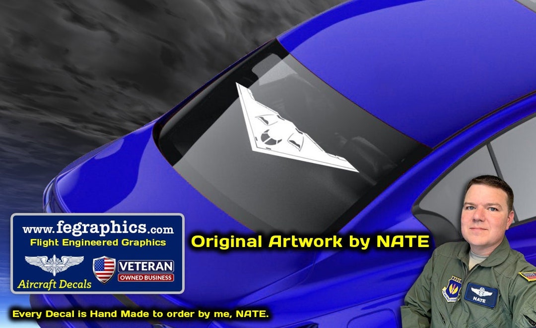 B-2 Spirit Stealth Bomber [front Down] B2 Spirit Decal, Vinyl Decal ...