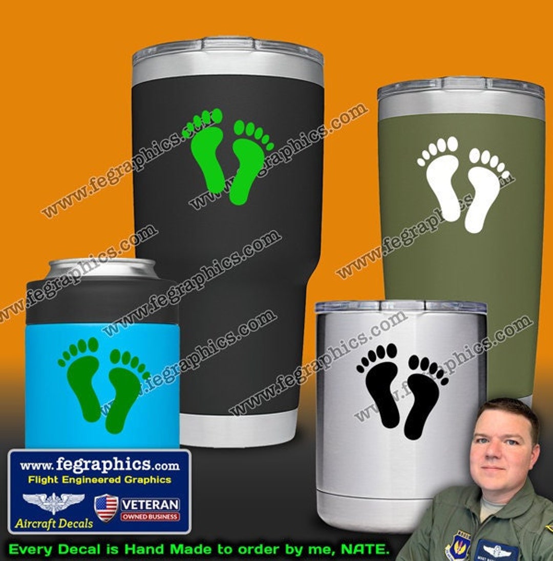 5 Toe Rescue Feet [decal] Jolly Green Giant Footprint, Vinyl Decal ...