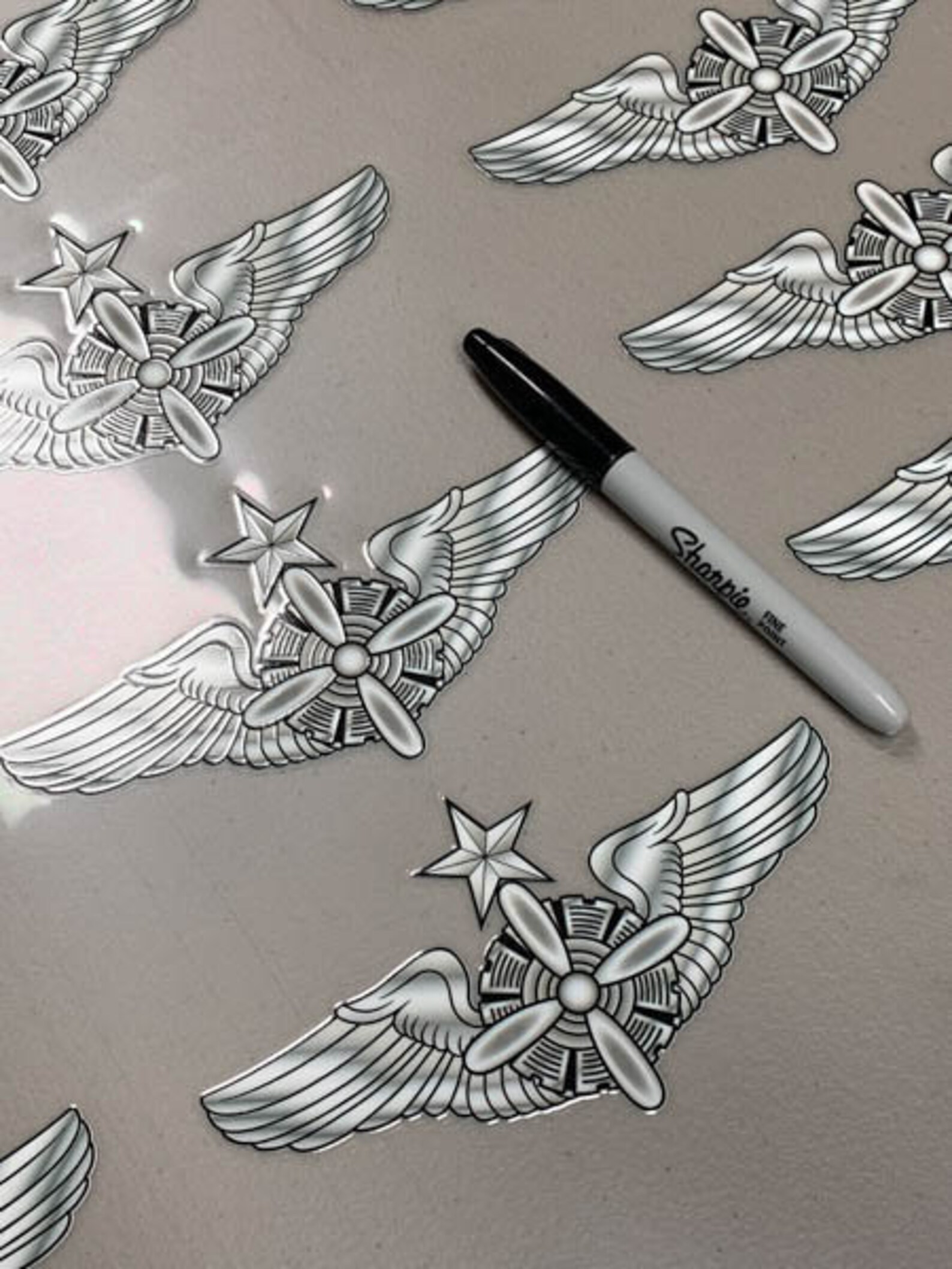 Flight Engineer Wings Decal senior USAF Full Color FE - Etsy