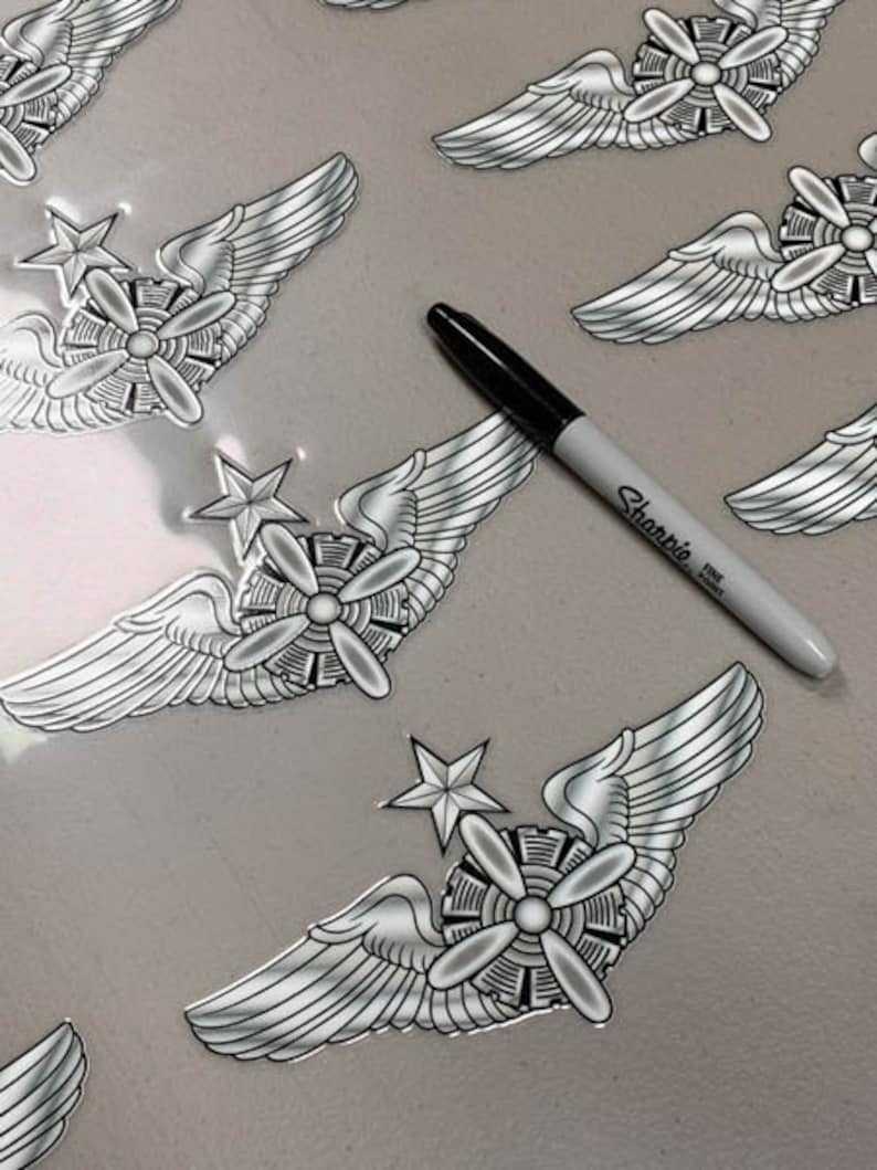 Flight Engineer Wings Decal senior USAF Full Color FE - Etsy