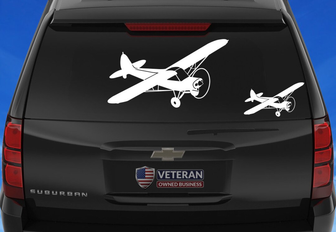 Piper PA-18 Super Cub [angle 1 Version 2] Piper Super Cub, Vinyl Decal ...