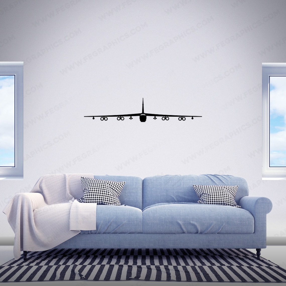 B-52 Decal [front Bombs] B52 Stratofortress "buff" Decal, B-52 Sticker ...