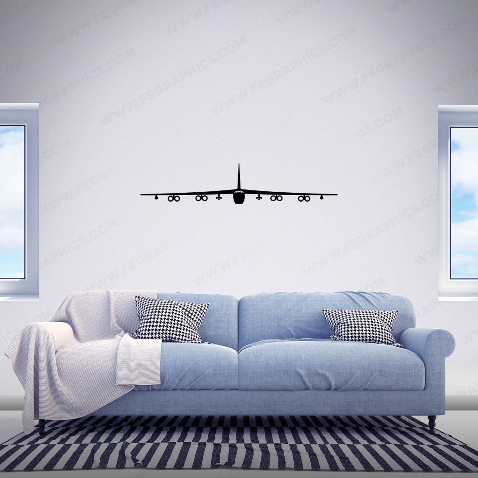 B-52 Decal [front Bombs] B52 Stratofortress "buff" Decal, B-52 Sticker ...