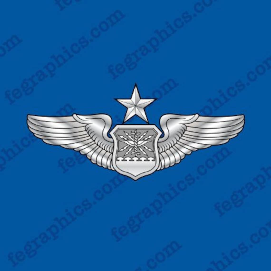 Navigator Wings Decal (senior USAF) Full Color, Navigator Badge, Star ...
