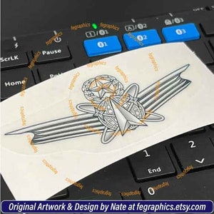 Space Operations Badge, Vinyl Decal Sticker, Space Force Wings, Space ...