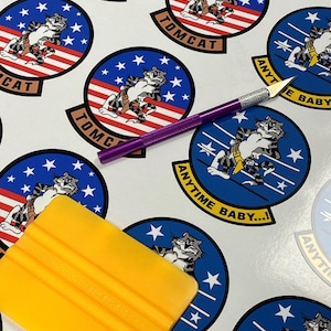 F-14 "anytime Baby!" Patch Decal [high Quality] Tomcat Emblem, Insignia ...