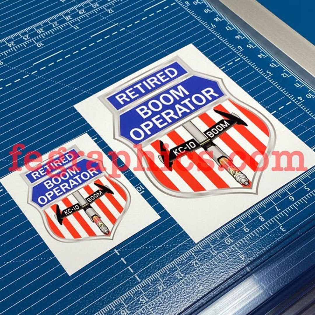 KC-10 "retired" Boom Operator [patch Decal] KC10 Boom Vinyl Decal ...