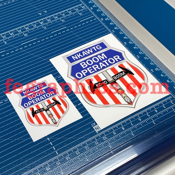 KC-10 NKAWTG Boom Operator patch Decal KC10 Boom Vinyl Decal | Etsy