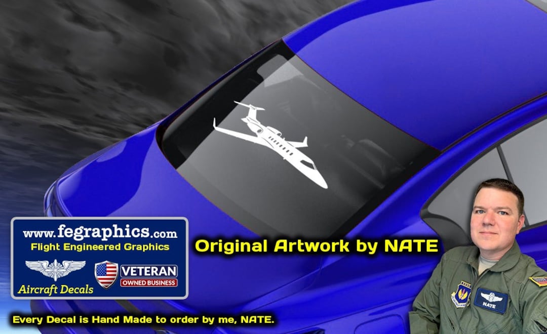 Learjet 45 [angle 1] Lear 45XR Decal, Learjet 40 Vinyl Decal Sticker ...