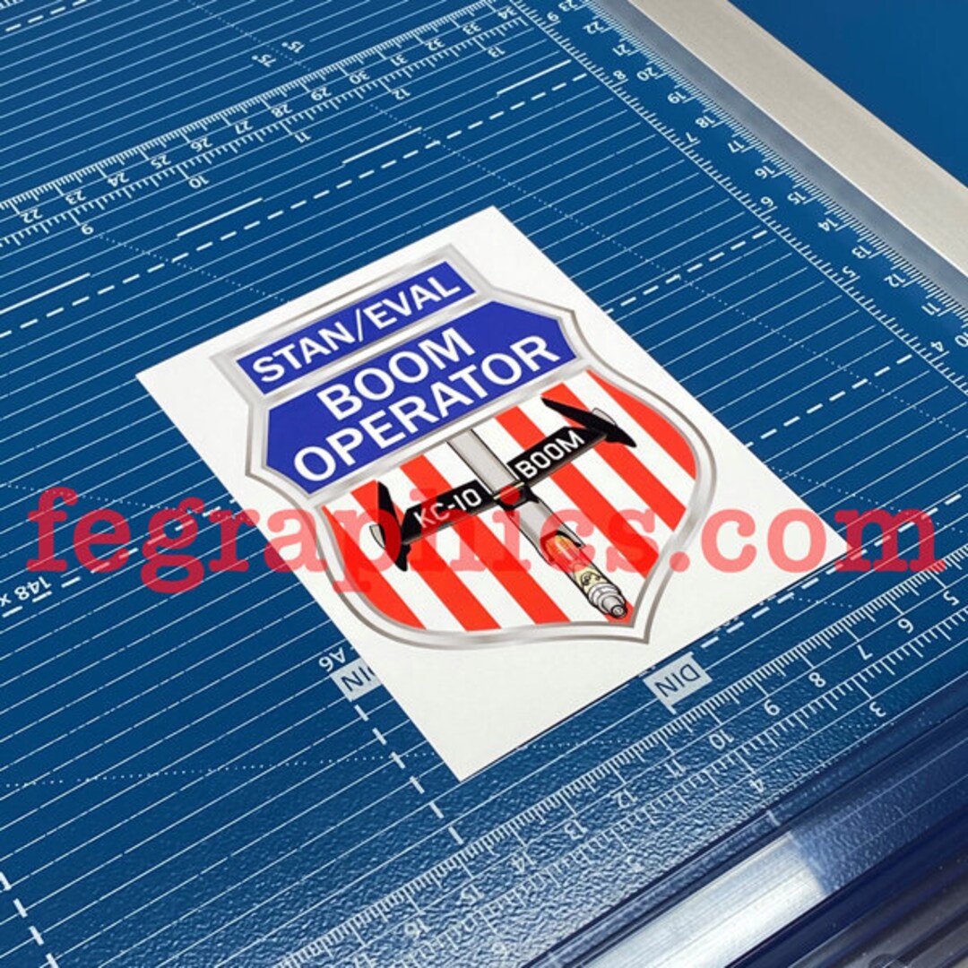 KC-10 STAN/EVAL Boom Operator [patch Decal] KC10 Boom Vinyl Decal ...