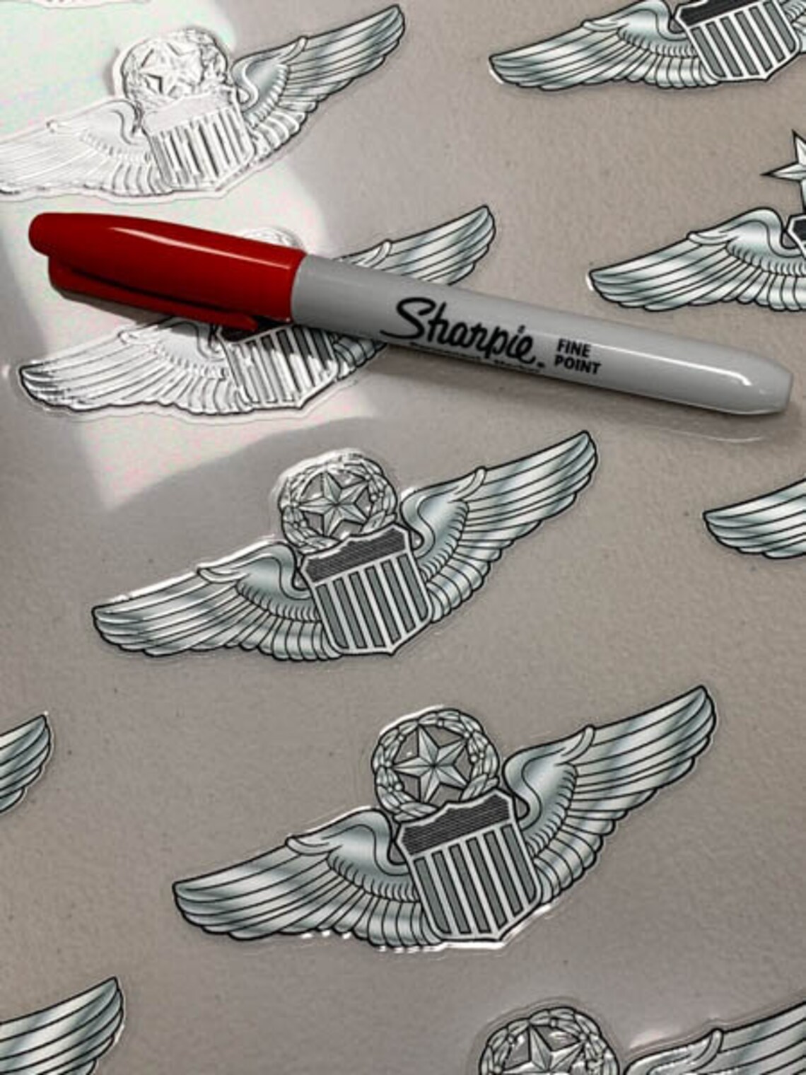 Pilot Wings Decal (command USAF) Full Color, Pilot Badge Sticker, Chief ...