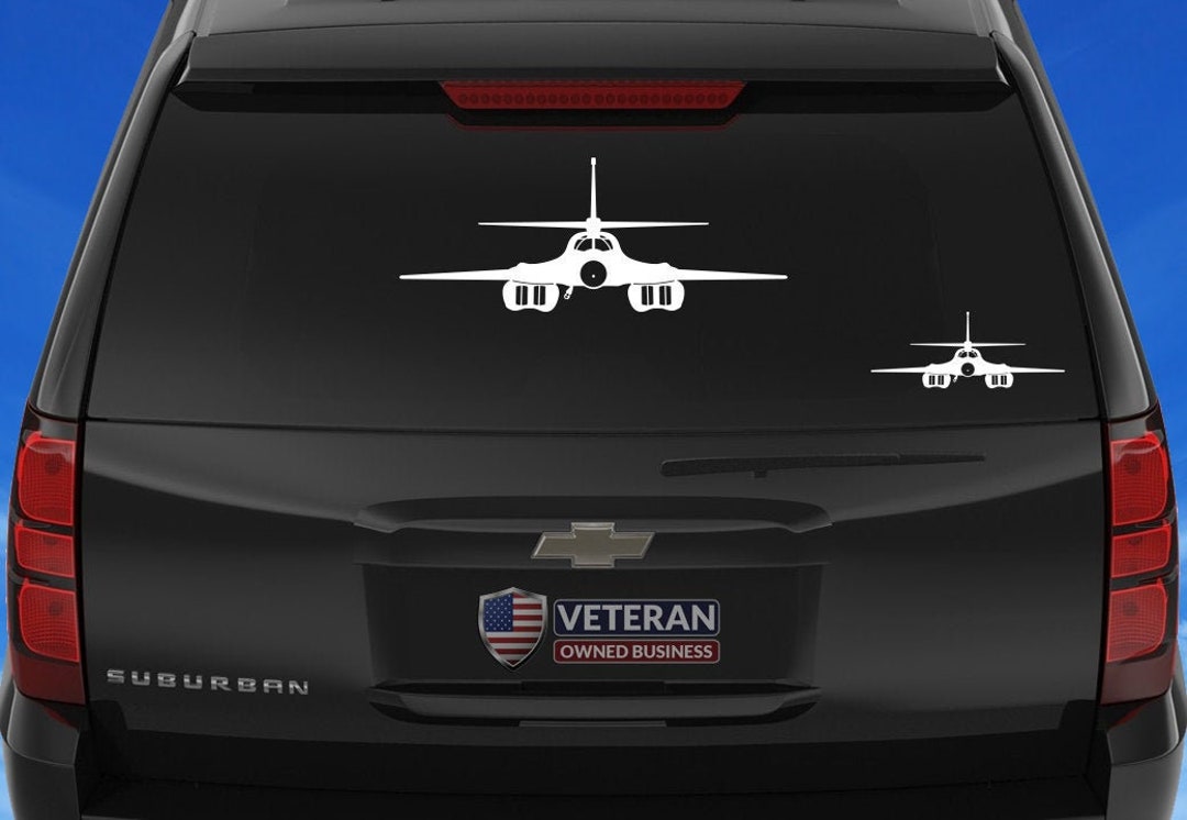 B-1B Lancer [front] B1B, Rockwell B-1 Bomber, B-one, Bone, Vinyl Decal ...