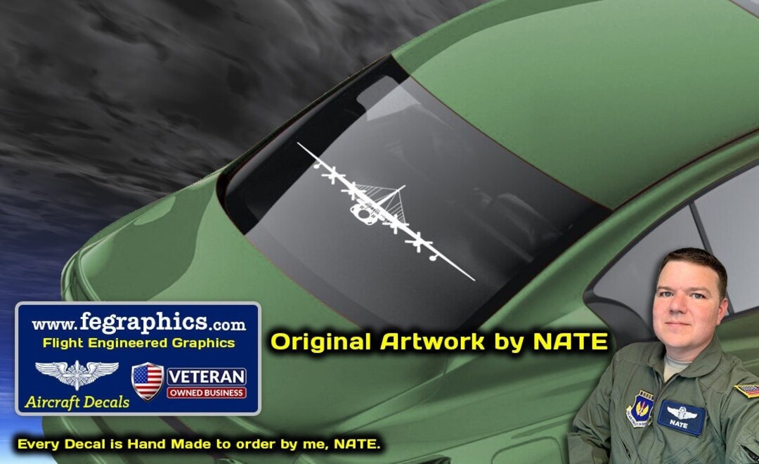 EC-130H Compass Call [detailed Front] EC130H Decal, EC-130H Vinyl Decal ...