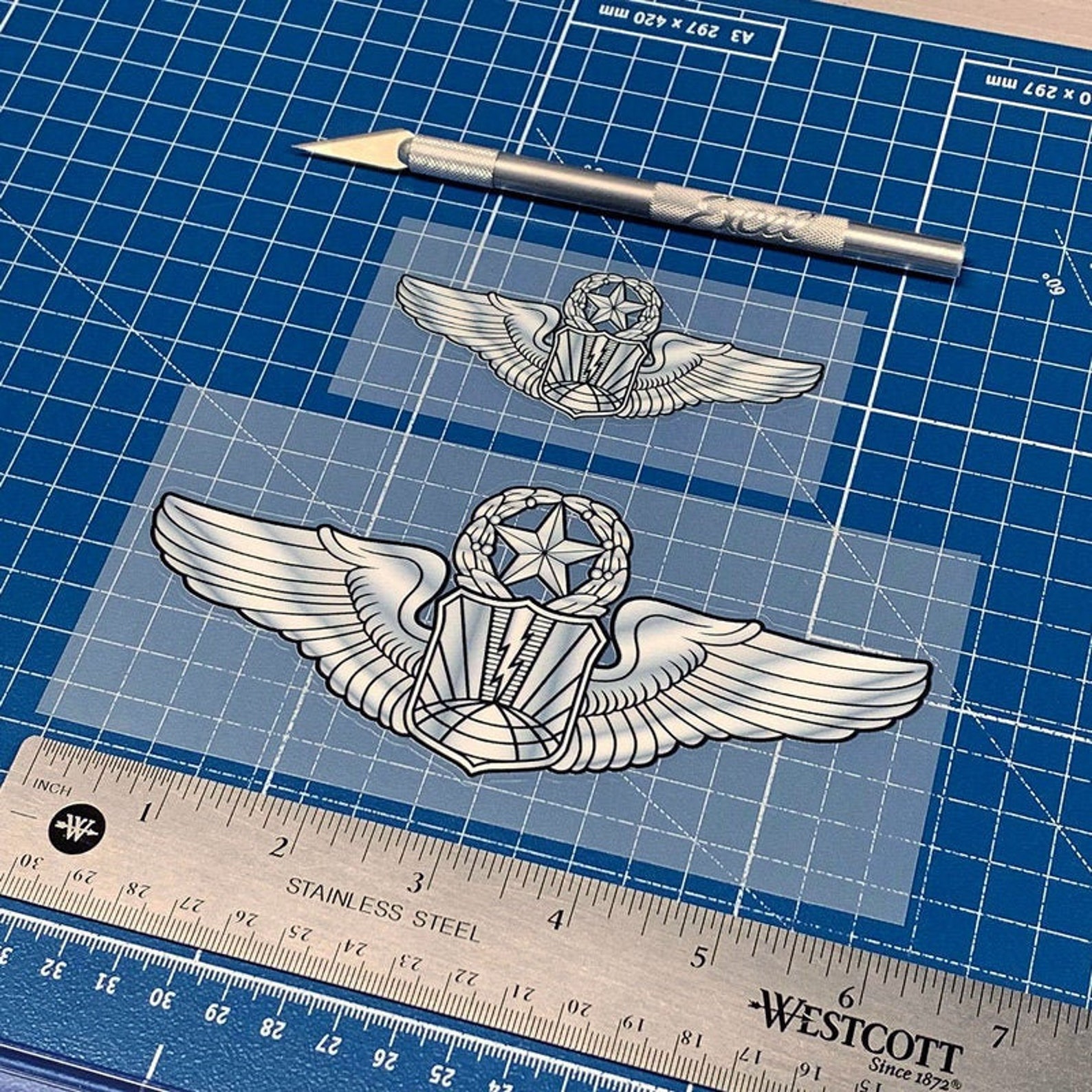RPA Pilot Wings [command Full Color] Remotely Piloted Aircraft Decal ...