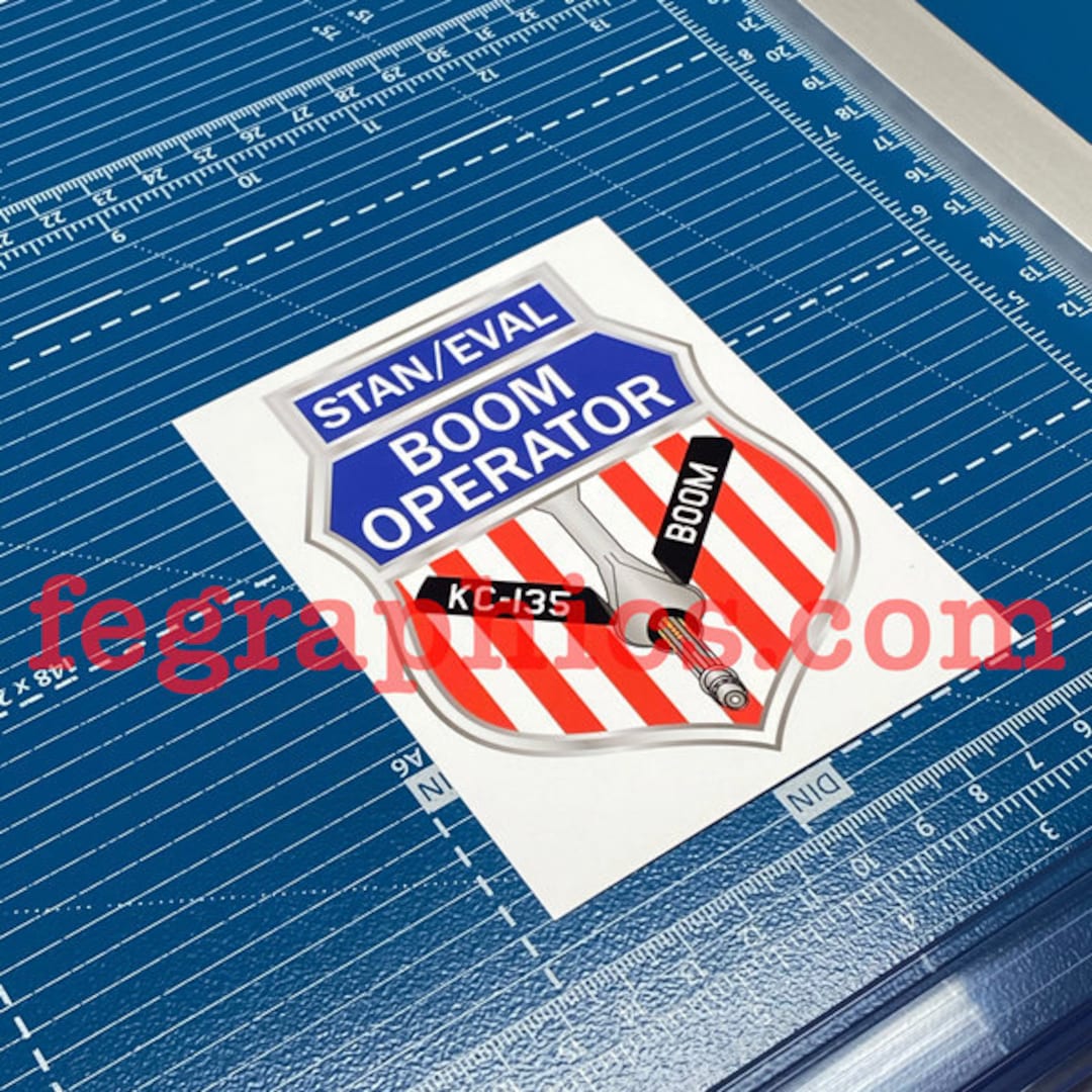 KC-135 STAN/EVAL Boom Operator [patch Decal] KC135 Boom Vinyl Decal ...