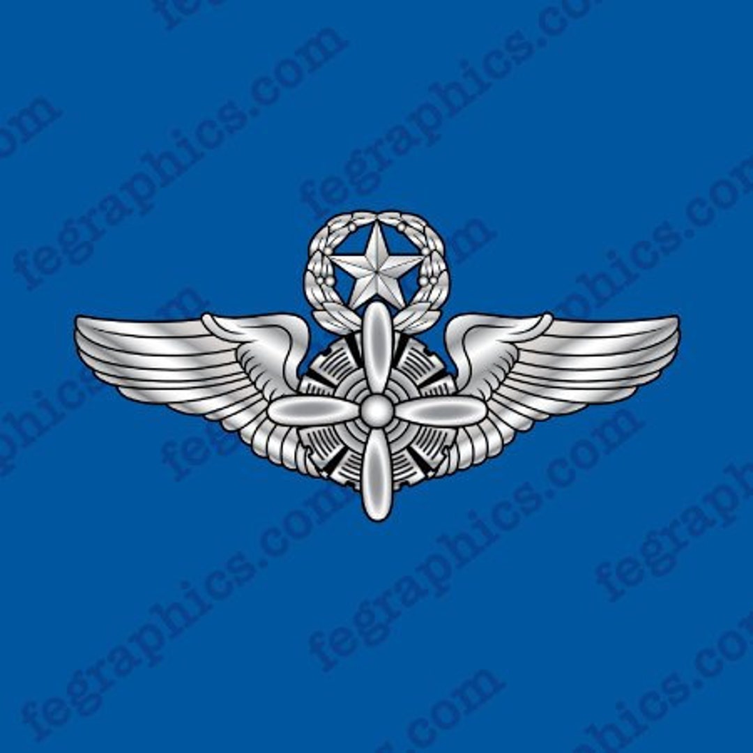 Flight Engineer Wings Decal (master USAF) Full Color, FE Wings ...