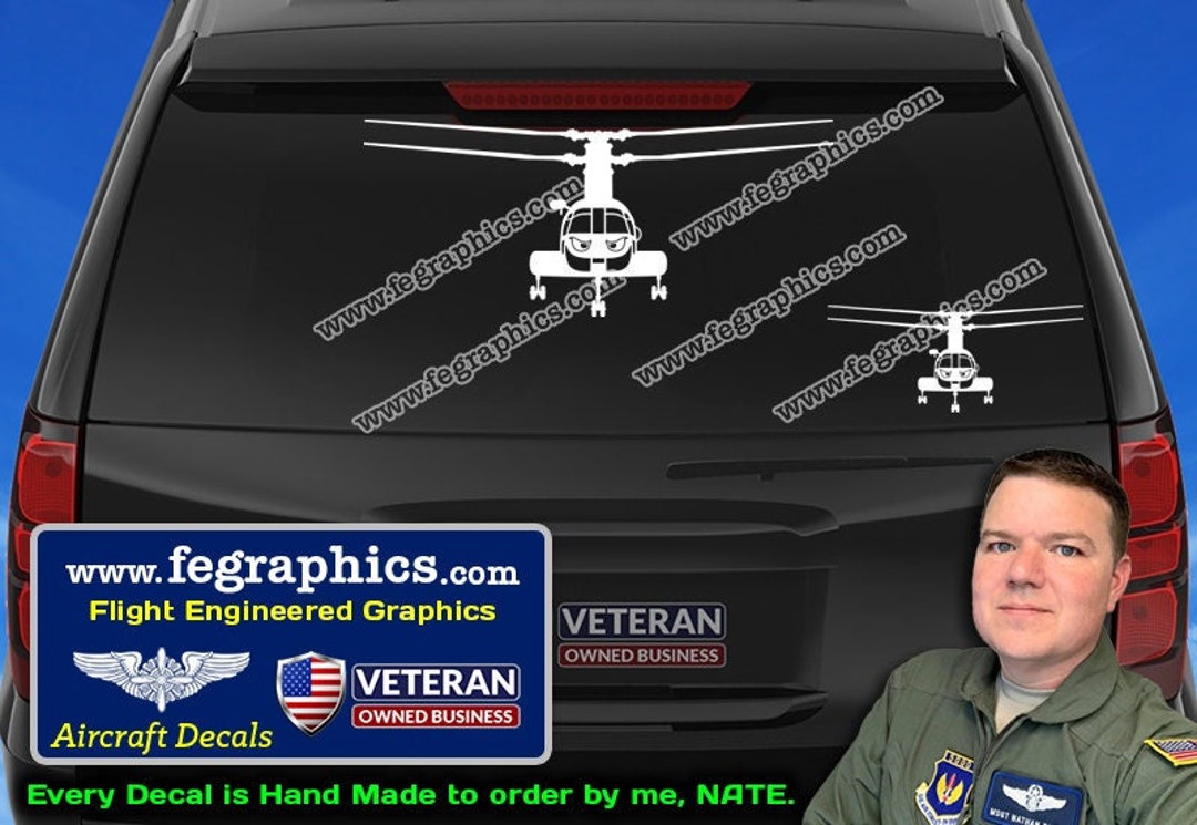 CH-46 [front With Eyes] CH46 Decal, CH-46 Decal, CH46 Sticker, CH46 Sea ...