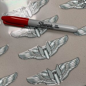 Aerial Gunner Wings Decal (full Color) Aerial Gunner Badge, Gunner ...