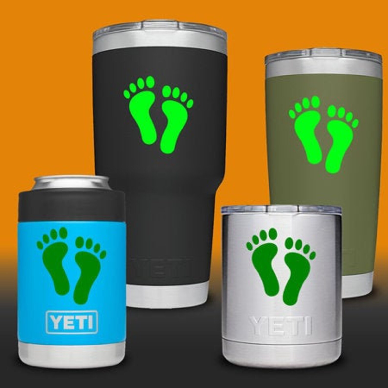 4 Toe Rescue Feet decal Jolly Green Giant Footprint Vinyl - Etsy Ireland