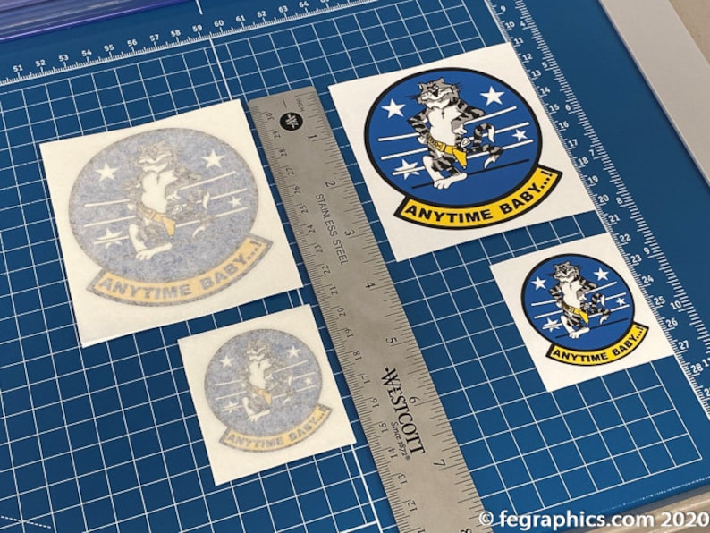 F-14 "anytime Baby!" Patch Decal [high Quality] Tomcat Emblem, Insignia ...