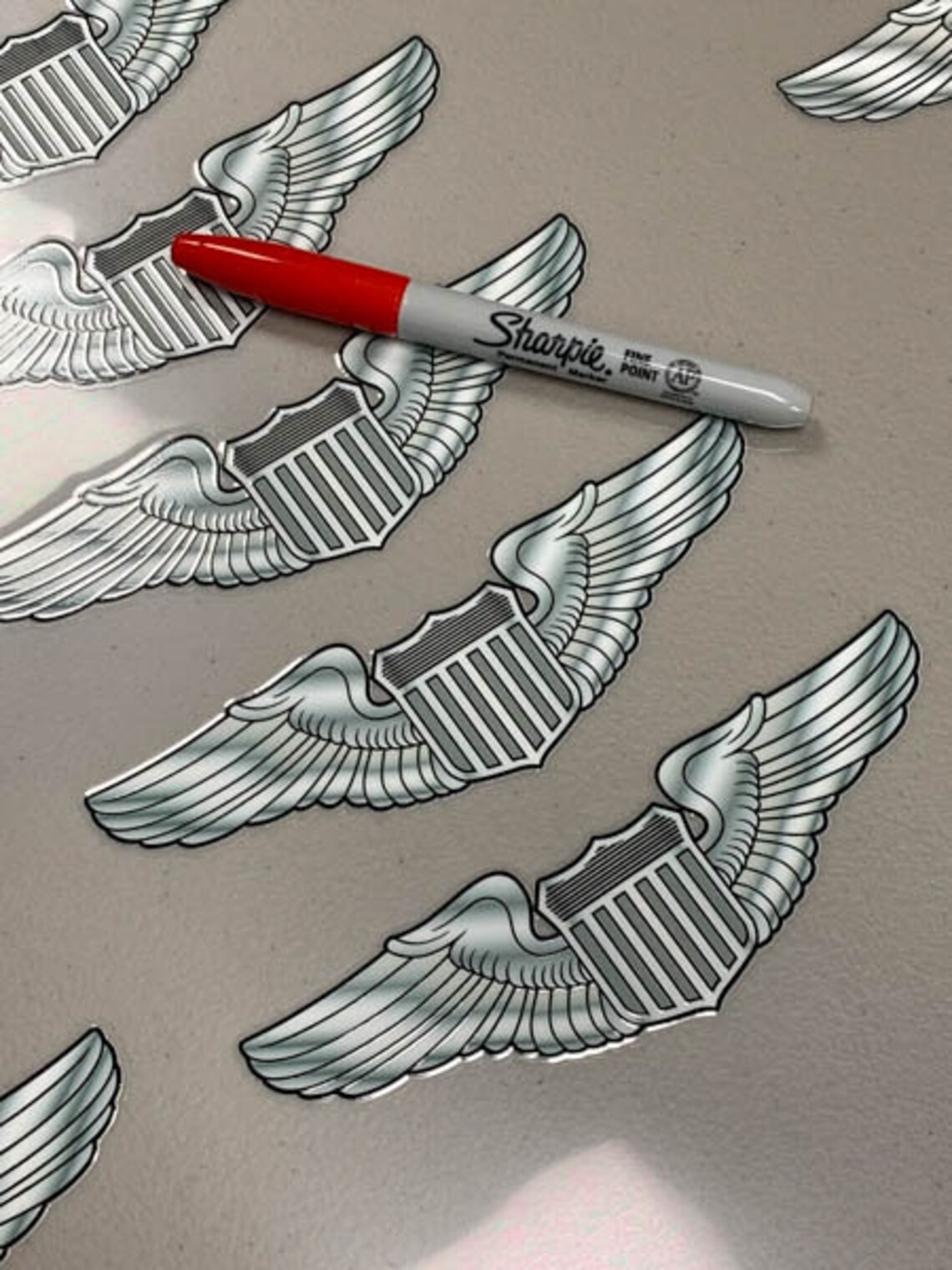 Pilot Wings Decal (basic USAF) Full Color, Pilot Badge, Pilot Wings ...