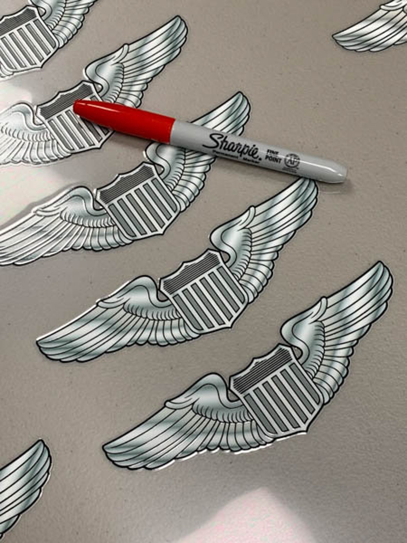 Pilot Wings Decal (basic USAF) Full Color, Pilot Badge, Pilot Wings ...
