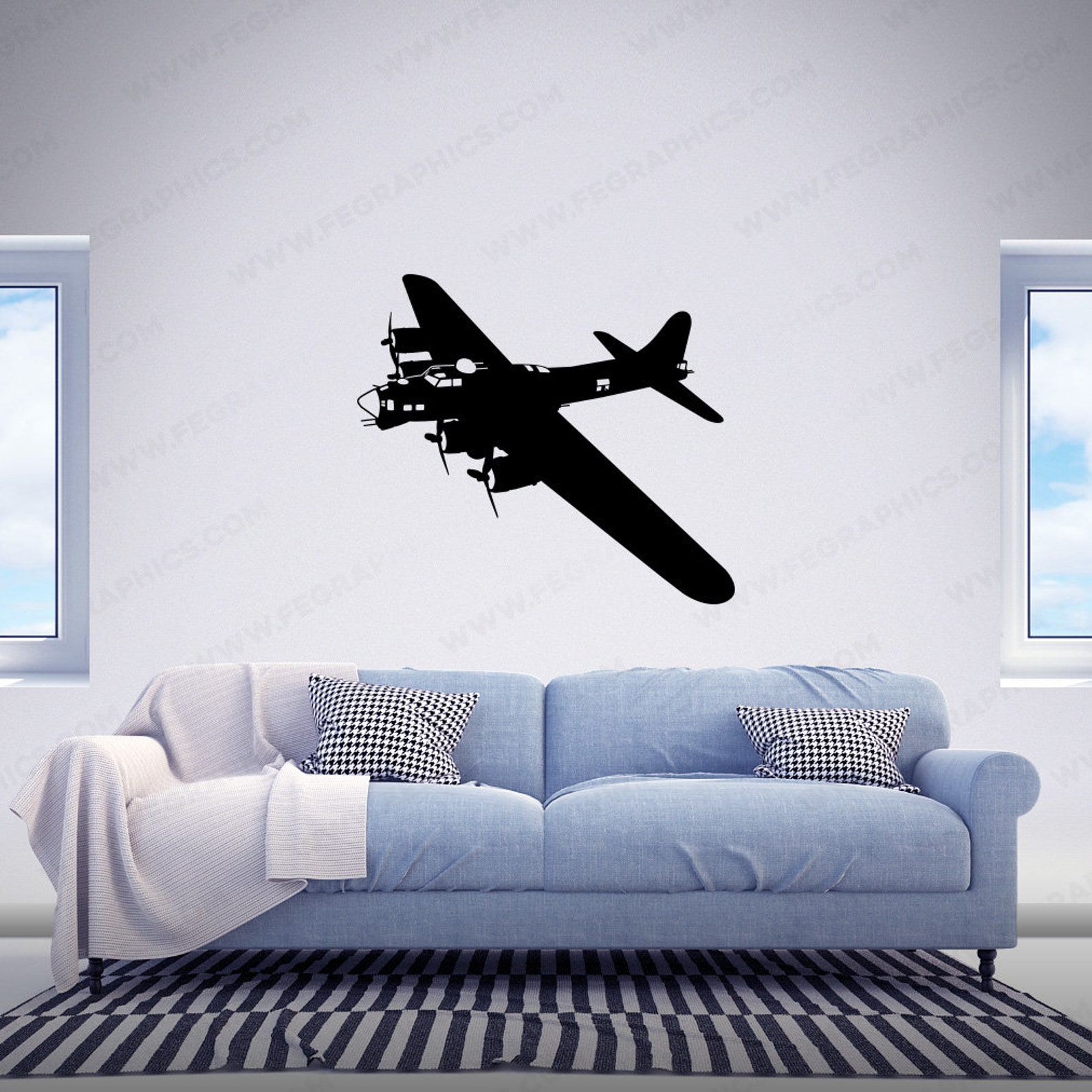 B-17 Flying Fortress [angle 1] B-17 Decal, B17 Decal, B-17 Flying ...