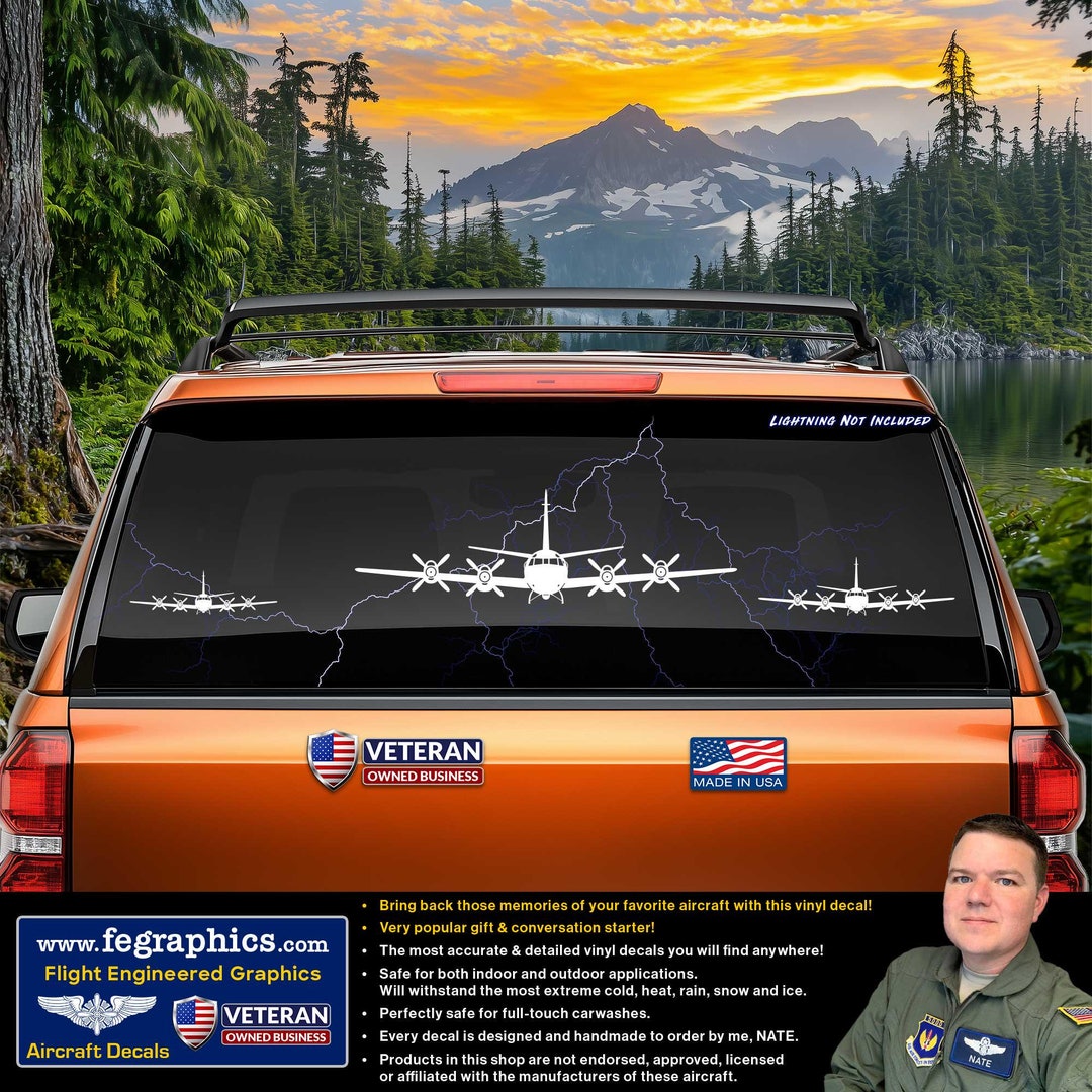 Decal of a P-3C AIP (front 4 "bomb Bay Doors") Vinyl Sticker, P3 ...