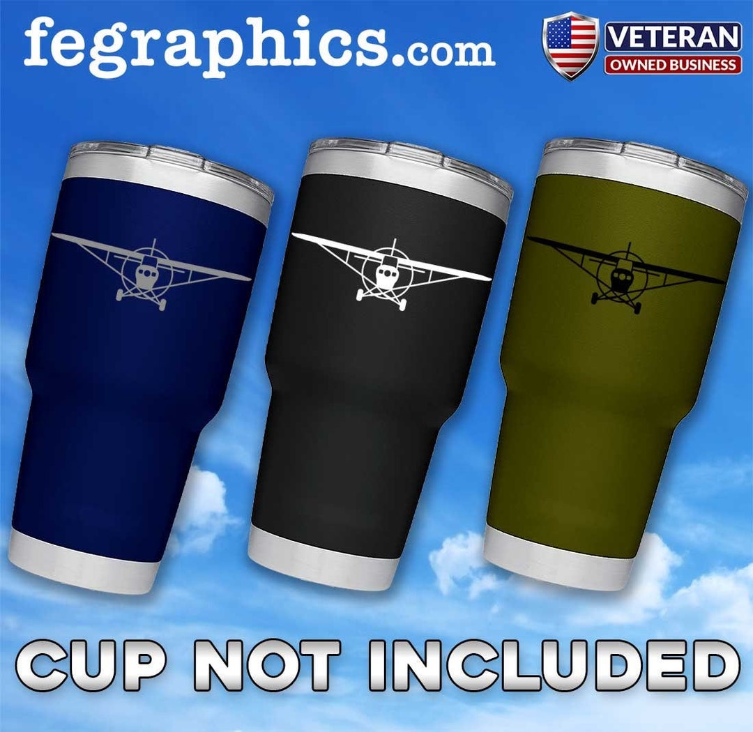 Piper PA-18 Super Cub [cup Decal Front] Vinyl Decal Sticker, PA18, L-18 ...