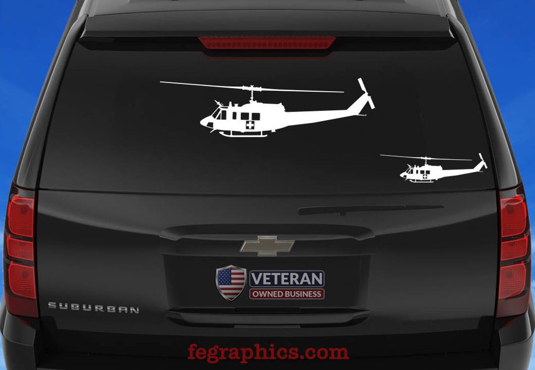 UH-1 Decal - Medevac Side - UH1 Decal / UH1 Vinyl Decal / UH1 Sticker ...