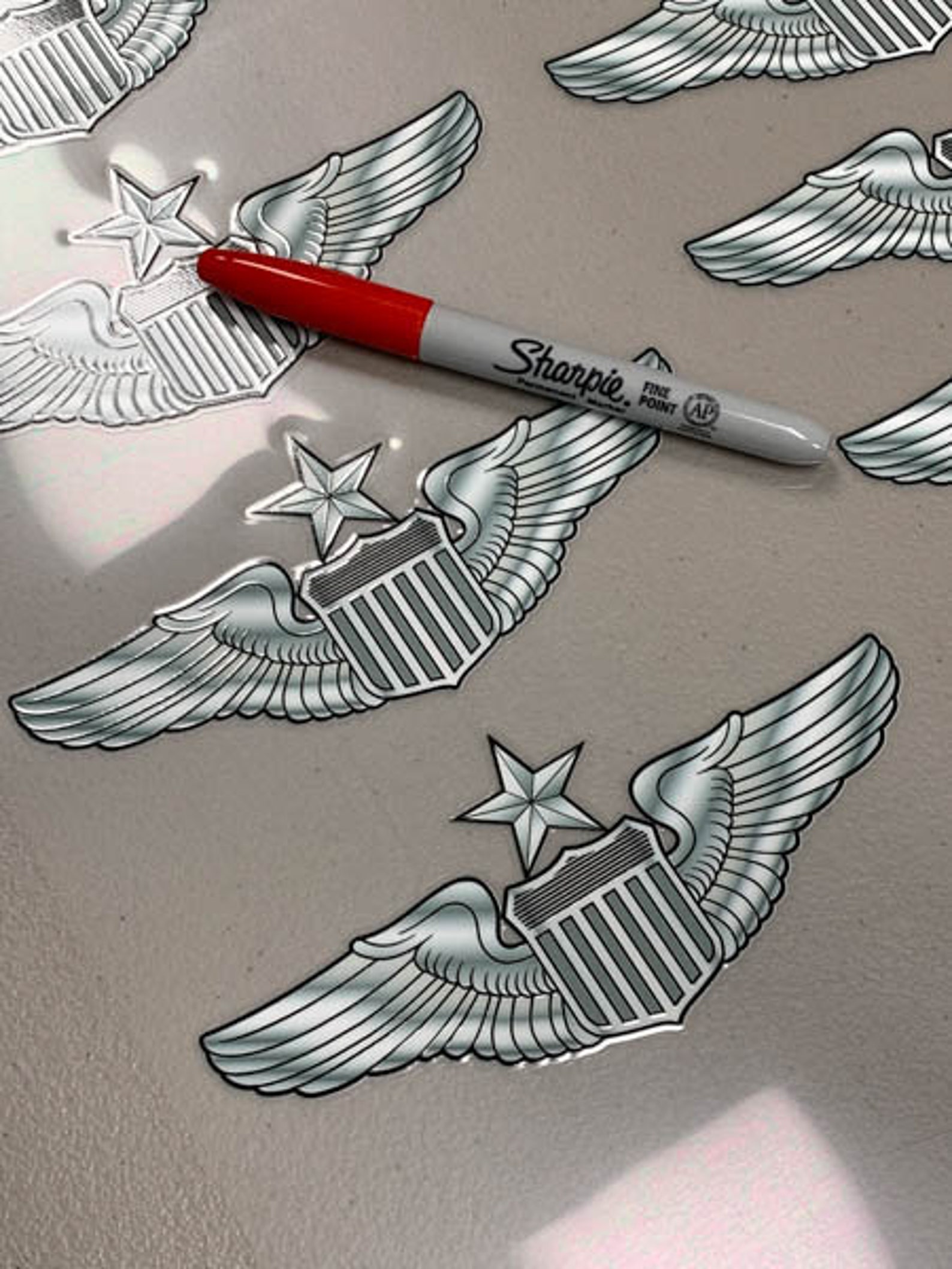Pilot Wings Decal senior USAF Full Color, Pilot Badge, Pilot Wings ...