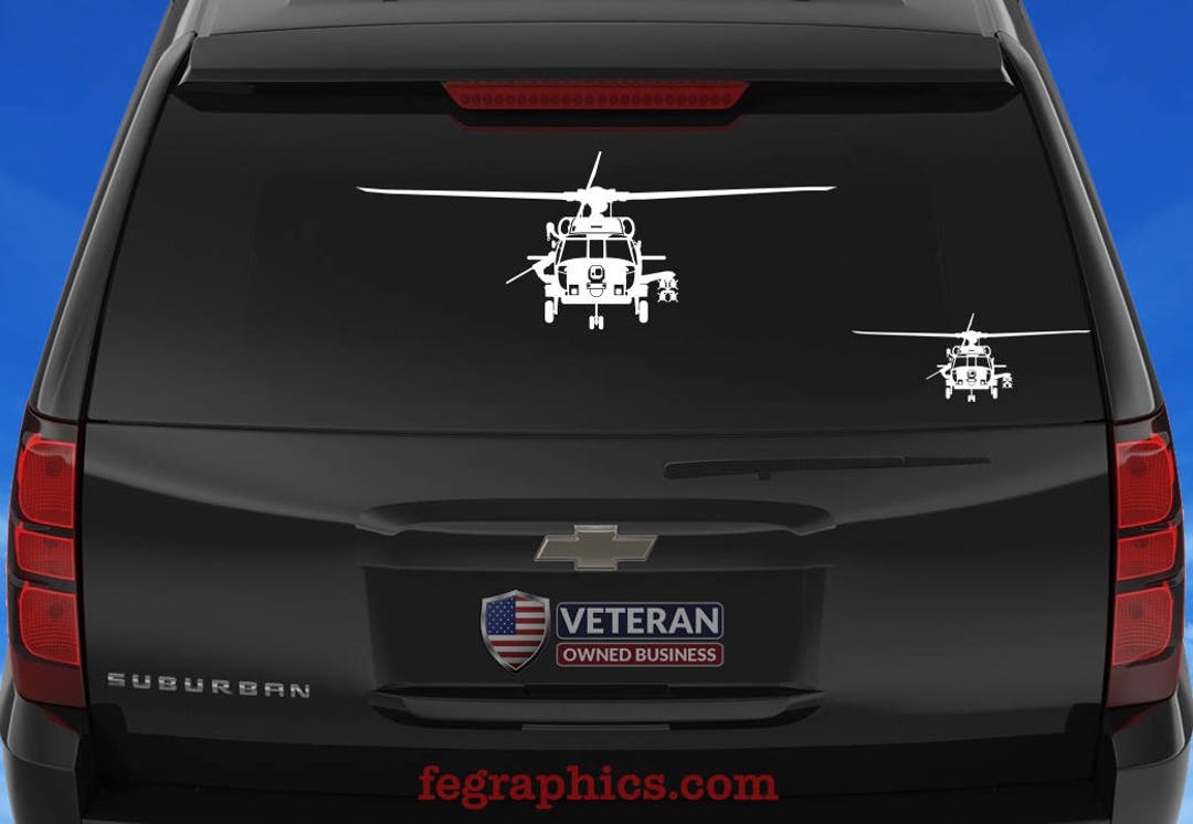MH-60R [front] Armed HELO (.50 Cal/agm 114) - SH60R Seahawk Decal ...