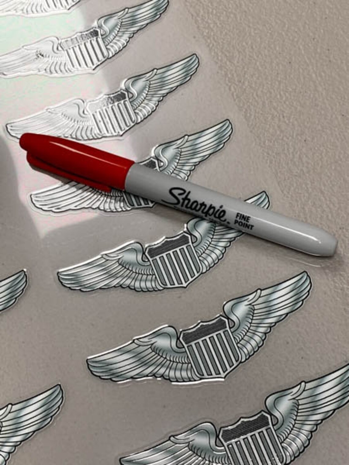 Pilot Wings Decal (basic USAF) Full Color, Pilot Badge, Pilot Wings ...