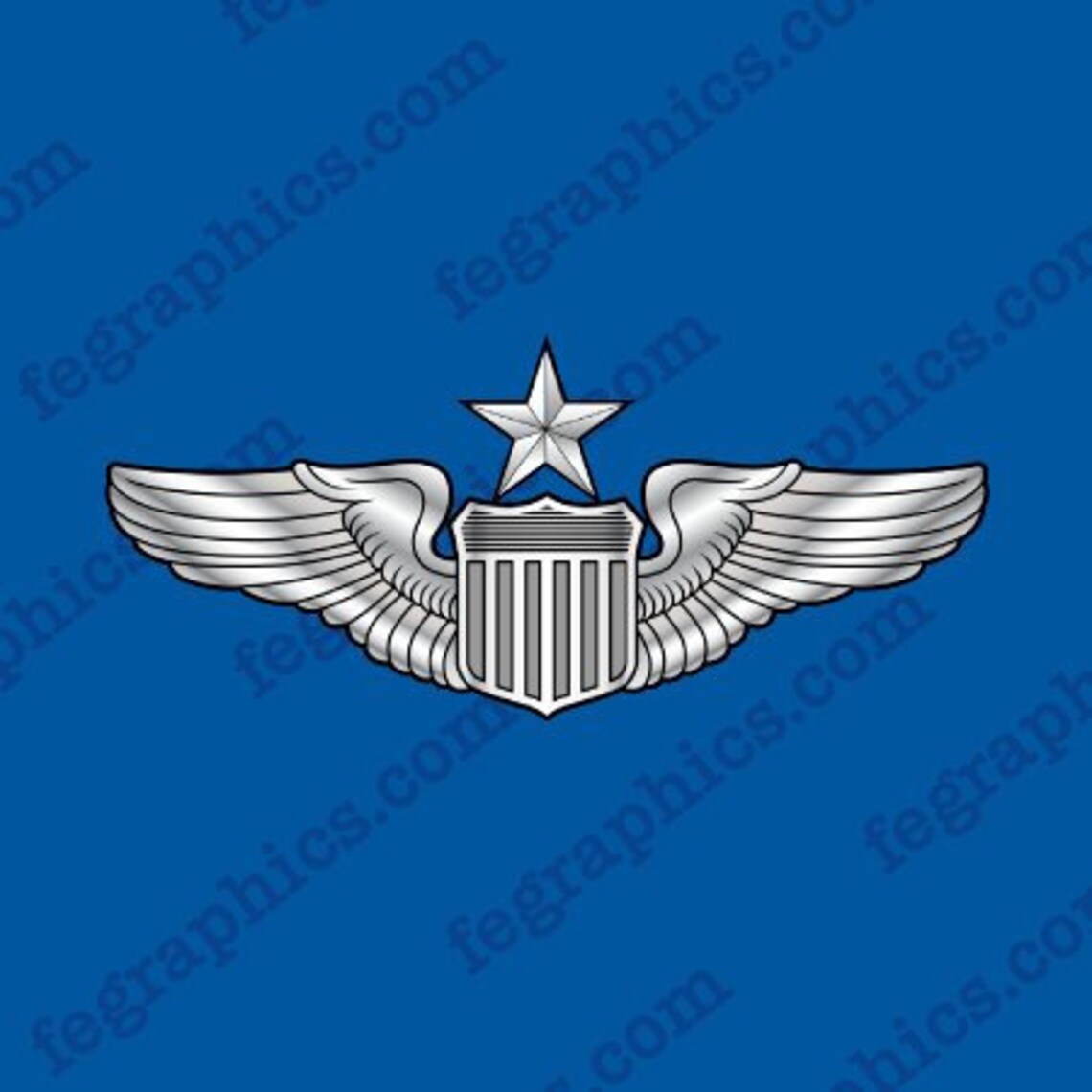 Pilot Wings Decal (senior USAF) Full Color, Pilot Badge, Pilot Wings ...
