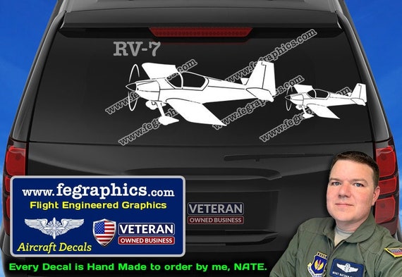 Vans RV-7 Decal angle 1 RV7 Vinyl Decal Sticker Vans - Etsy