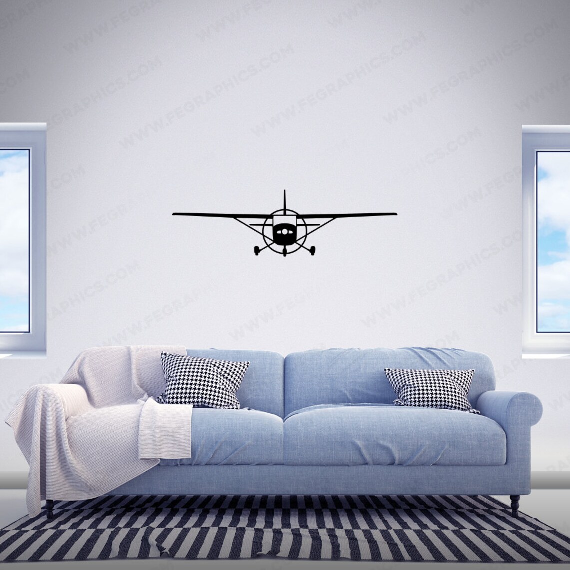 Cessna 182 front Cessna 182 Decal Cessna 182 Sticker | Etsy