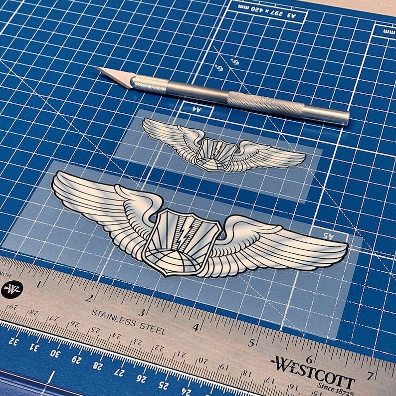 RPA Pilot Wings [basic Full Color] Remotely Piloted Aircraft Decal, Uav ...