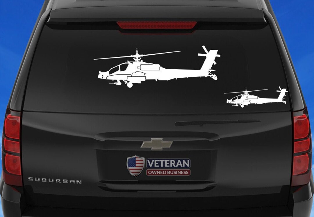 AH-64A Apache [side 1] AH64A Apache Decal, Boeing AH-64, AH-64 Attack ...