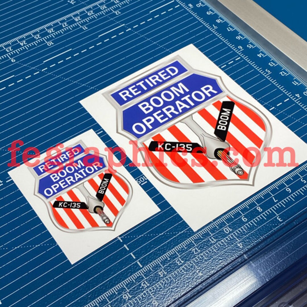 KC-135 "retired" Boom Operator [patch Decal] KC135 Boom Vinyl Decal ...