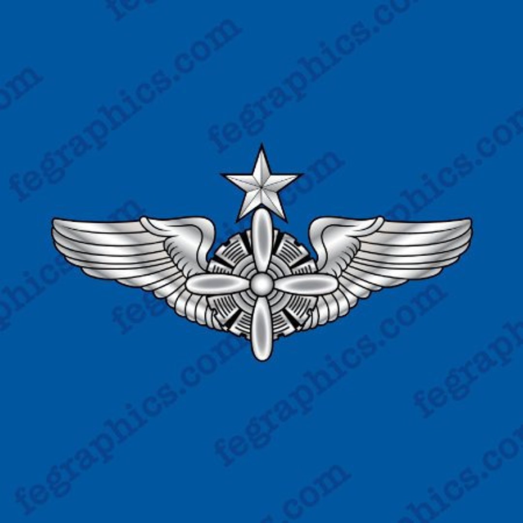 Flight Engineer Wings Decal (senior USAF) Full Color, FE Wings ...