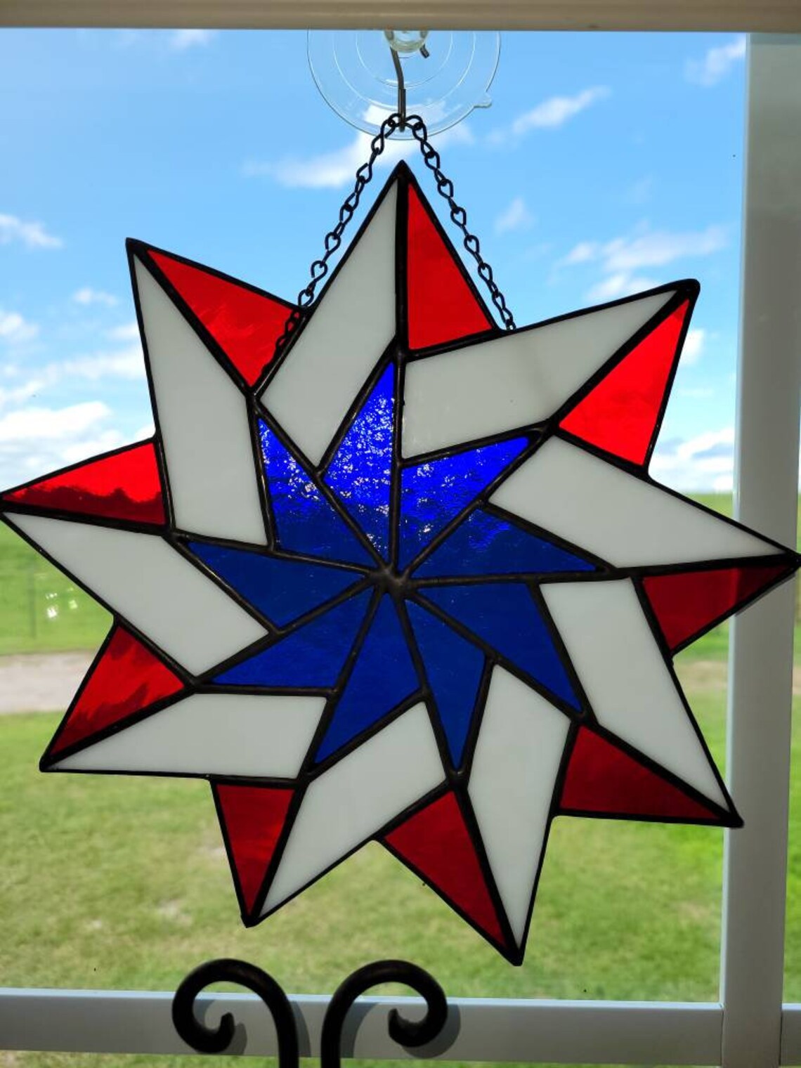 Stained Glass Pinwheel Suncatcher - Etsy