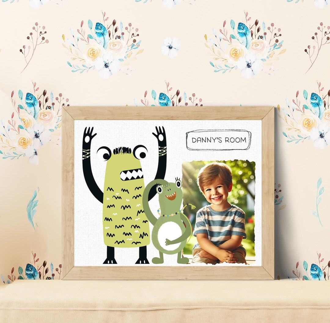Personalized Photo and Text 10x8 Printable Custom Art Fun Kids Room ...