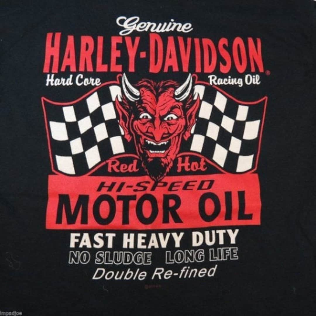 New Harley Davidson Red Devil Hi-speed Motor Oil Unisex T Shirt Sizes S ...