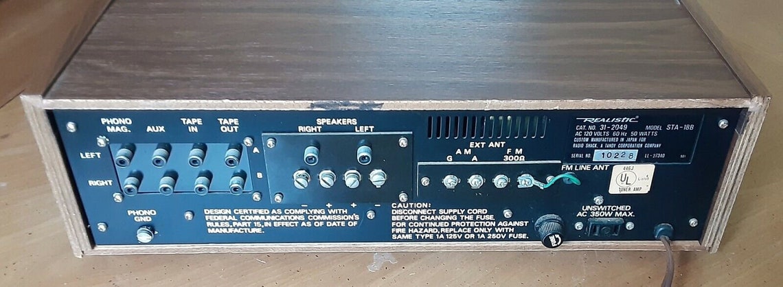 Vintage Realistic Sta-18b Am/fm Stereo Receiver Wood Case Tested - Etsy