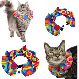Bird Safe Cat Collar Cover (pack of 6): Rainbow Geometric Design - Etsy
