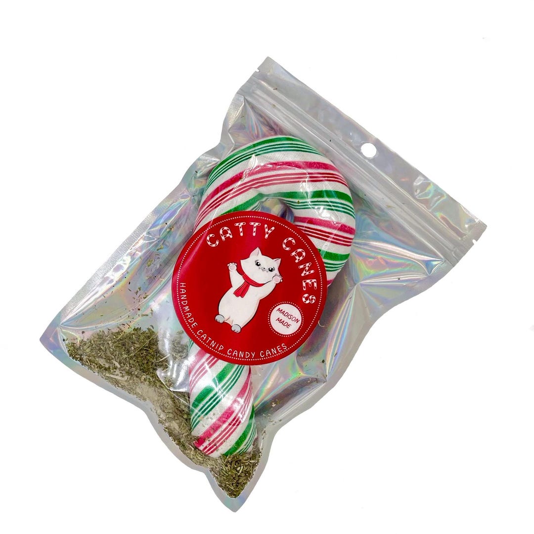 Candy Cane Cat Toys, Stocking Stuffers for Cat Lovers, Cat Dad Gift ...